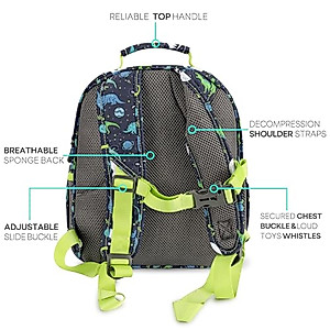 mibasies Boys Backpack for Elementary School, Backpack for Boys 5-8, Lightweight Kids Backpacks for Boys（Galaxy Dinosaur）