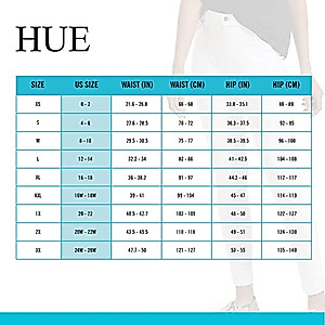 HUE Women's Ultra Soft High Waist Denim Leggings, White, Small