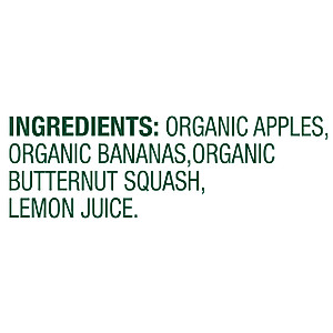 Sprout Organic Baby Food Pouches Stage 2, Organic Veggie and Fruit, Apple Banana Butternut Squash, 3.5 Ounce
