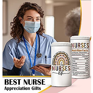 Nurse Gifts for Women, Gifts for Nurses Women - Nurse Accessories For Work - Nurse Gifts for Birthday, Nurses Week, Appreciation Week, Graduation - Nurse Present, Nurse Tumbler Can Cooler 16 Oz
