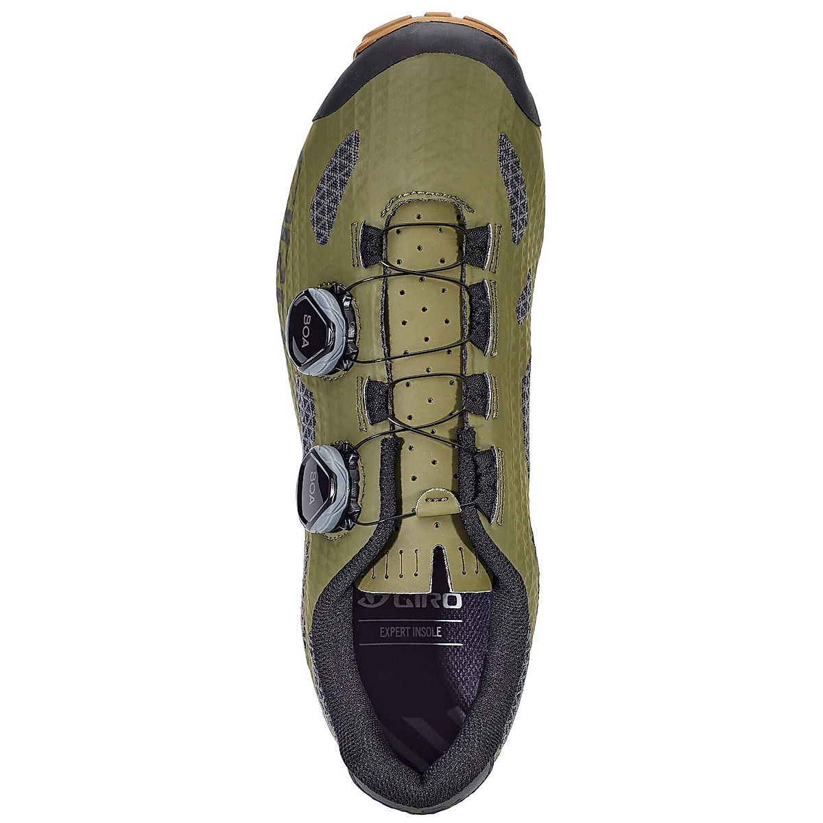 Giro Sector Men Clipless Mountain Bike Shoes - Olive/Gum (2021), 44