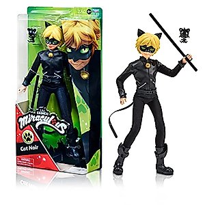 Miraculous Cat Noir Action Doll, 11 inches , Black