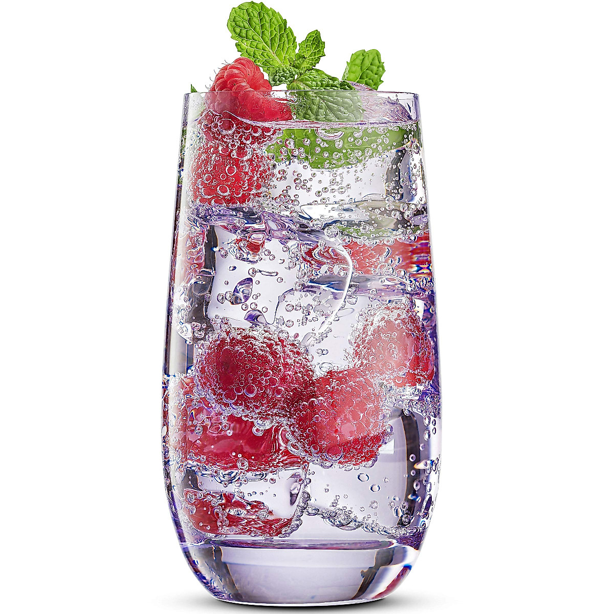 MITBAK 13- OZ Colored Highball Glasses (Set of 6) | Drinking Glasses Tumblers for Mixed Drinks, Water, Juice beer, cocktail | Glassware Set, Excellent Gift | Glass Cups Made in slovakia