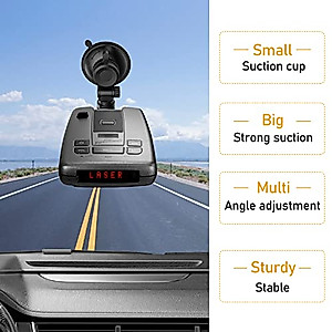 Radar Detector Mount,Car Radar Mounting Bracket Suction Cup Holder,Windshield &Dashboard Radar Detector Suction Mount, For Escort Passport, Beltronics Vector & Rocky Mountain Phantom-T Radar Detector