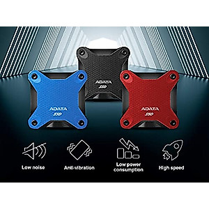 ADATA SD600Q 480GB Ultra-Speed Portable Durable External SSD - Up to 440MB/s - 3D NAND USB3.2 Black (ASD600Q-480GU31-CBK)