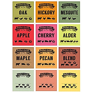 Pellet Magnets, Set of 12, to Help You Remember The Flavor of Pellet You Used Last in Your Smoker.