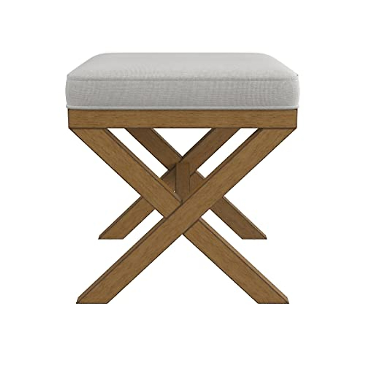 Hillsdale Somerset Backless Wood Vanity Stool for Makeup Room or Bathroom, Dark Driftwood