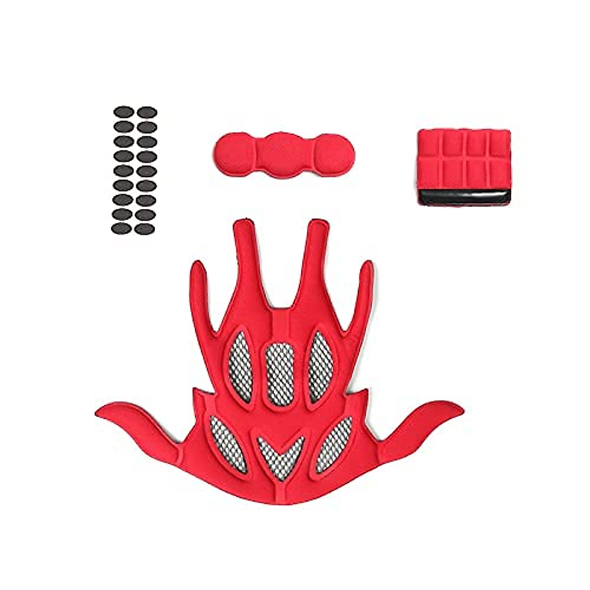 PAXLamb Foam Padding Kit 21PCS Head Protection Liner Inner Protective Pads Net Replacement Pad Cushion Mat Set for Bike Bicycle Motorcycle Cycling Riding Sport Helmets (Red)