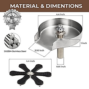 Glass Rinser for Kitchen Sink with Cleaning Brush | Stainless Steel Bottle Washer | Faucet Cup Washer Sink Attachment Accessory for Bar Sink