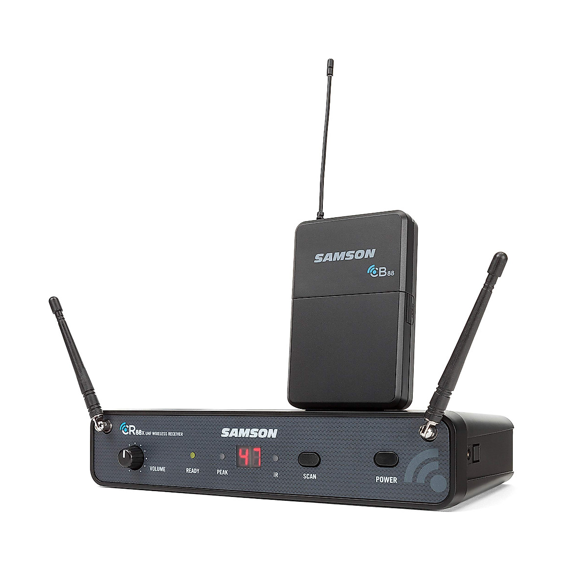 Samson Technologies Concert 88x Presentation Wireless System with LM5 Lavalier Microphone (K Band) (SWC88XBLM5-K), Black