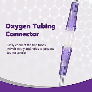 Oxygen Tubing Swivel Connector 10 Pack - Original Connector's 10 PCS Cannula Connectors, Oxygen tubing connectors Oxygen Hose connectors Avoid Tube Tangles Male to Male…