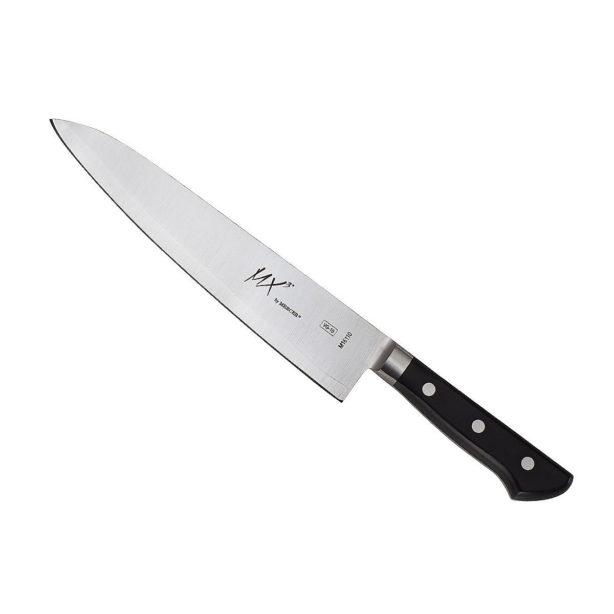 Mercer Culinary MX3 Premium San Mai VG-10 Steel Core Blade Gyuto Chef Knife, 210mm 8 3/10 Inch,Black