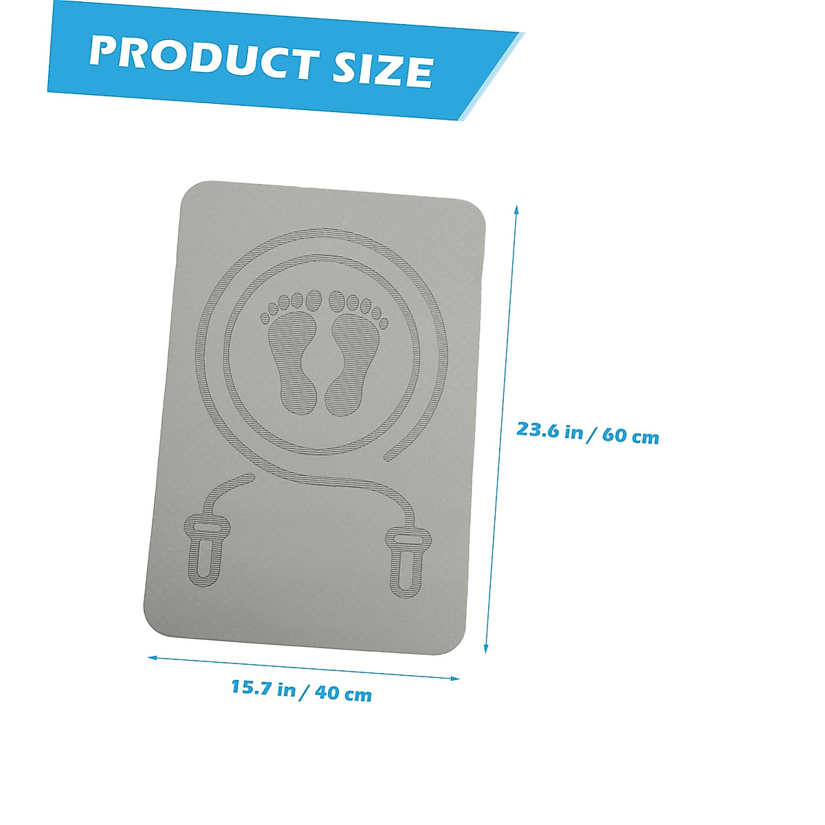 KICHOUSE Sports Rope Mat Tpe Thick Mat for Skiing Jumping Non-slip Shock Absorbing Gym Mat