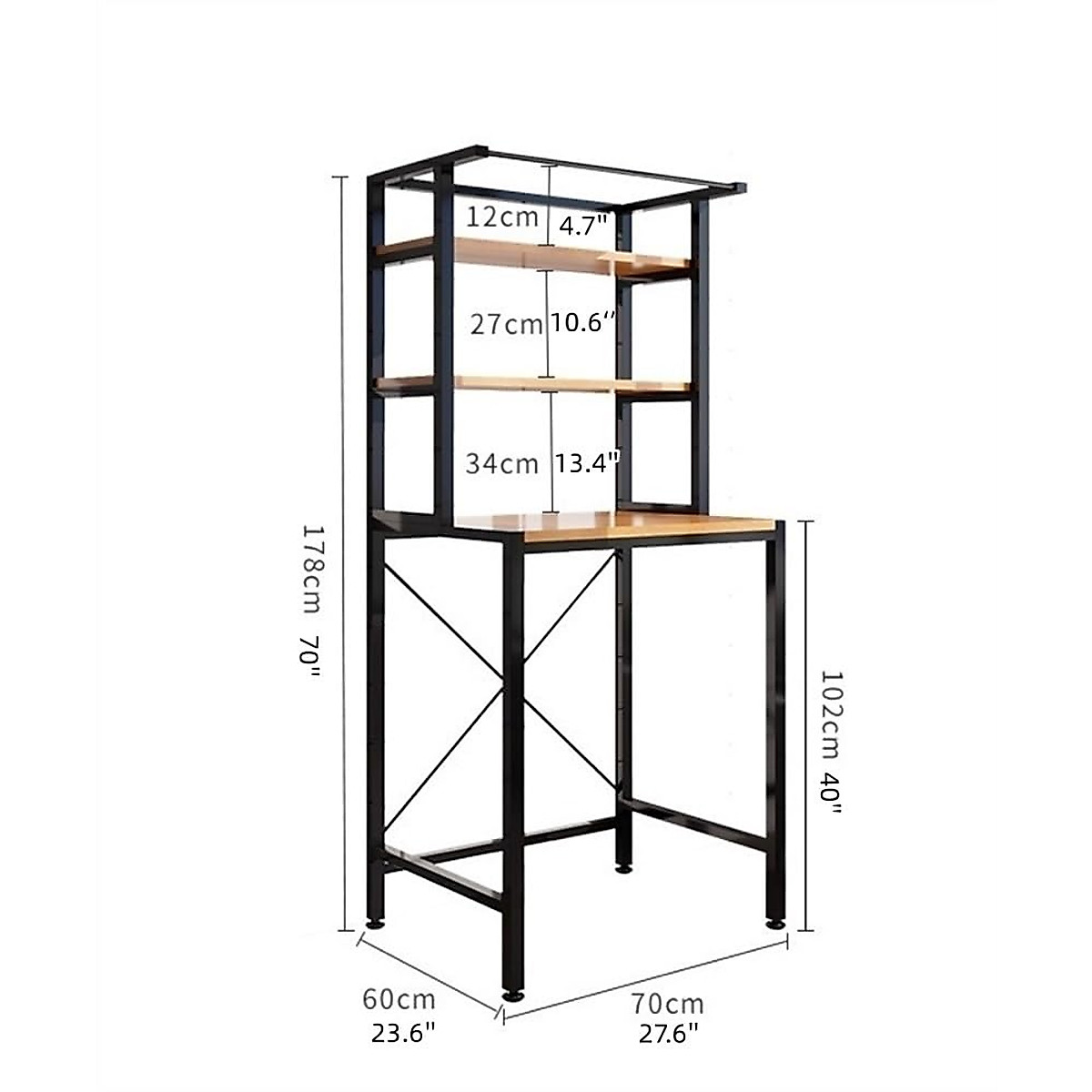 ROPSHTSF Shelves, Bathroom Tiers, Floor Storage, Gap Storage, Washing Machine Rack, 3-Tier Laundry Room Shelf Over The Washing Machin, Storage Rack(White)