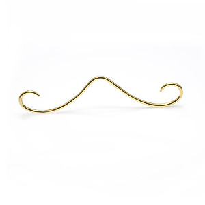 BodyJewelryOnline 1.2mm Gold Septum Mustache Septum Ring 16G Stainless Steel Moustache Septum Piercing Nose Ring Septum Jewelry