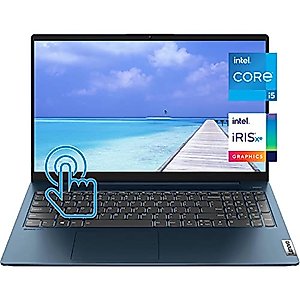 Lenovo IdeaPad 5 Business Laptop, 15.6" FHD IPS Touchscreen, Intel Core i5-1135G7, Intel Iris Xe Graphics, Backlit Keyboard, Fingerprint Reader, Wi-Fi 6, Windows 11 (8GB RAM | 1TB PCIe SSD)