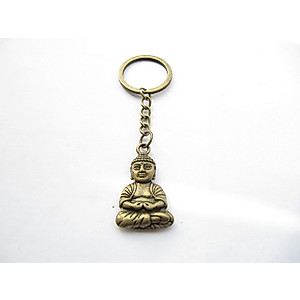 Buddha Keychain, Buddhist Gift, Yoga Teacher Gift, Stocking Stuffer,Bag Charm, Yoga Accessories, Buddha Charm