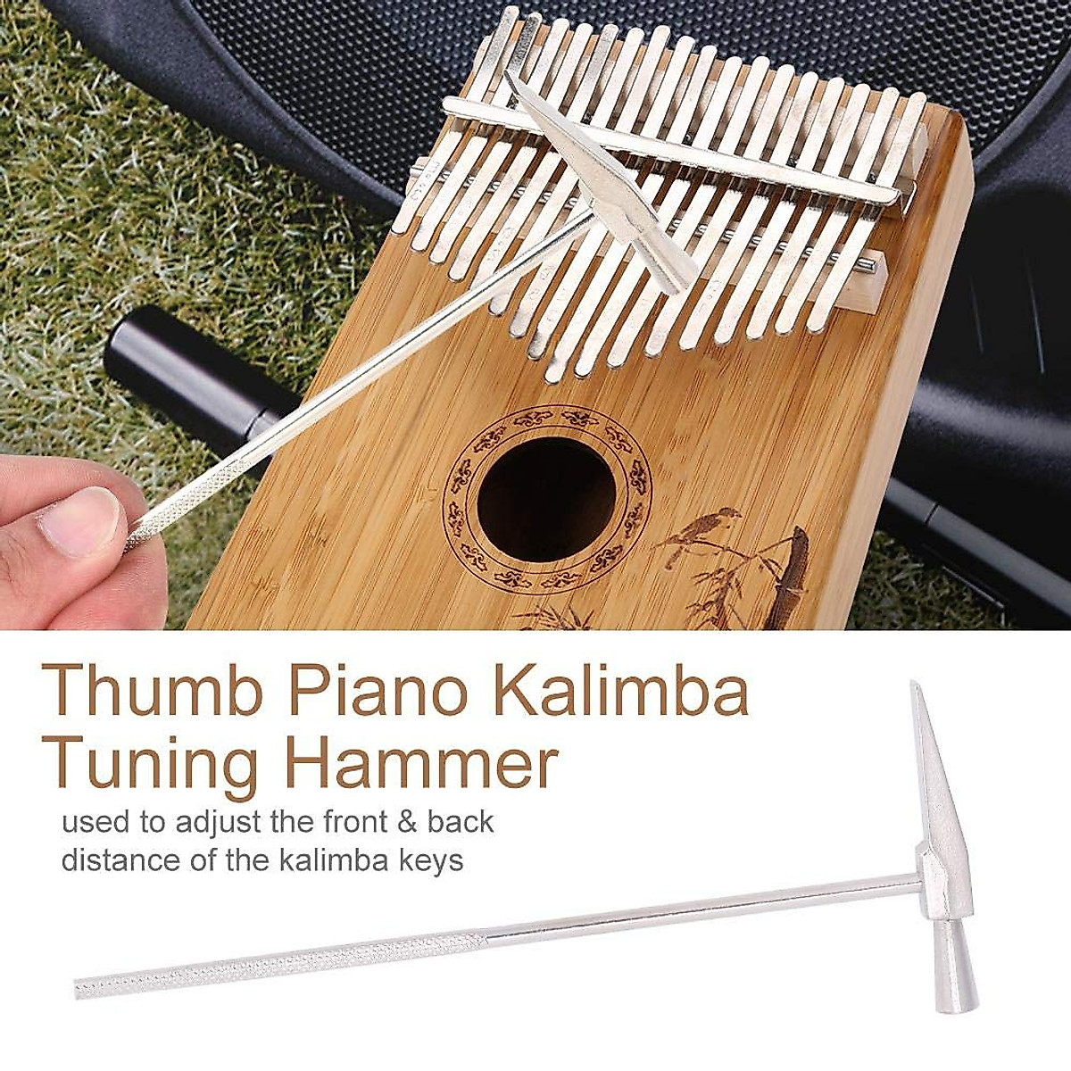 Kalimba Tuning Hammer, Thumb Piano Metal Tuning Hammer for Thumb Piano Sound Maintenance Kalimba Tuner And Hammer