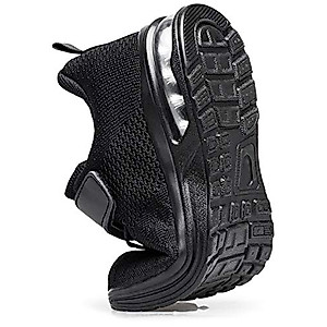 Anlarach Kids Toddler Shoes Boys Girls Athletic Running Shoes Air Cushion Sneakers for Toddler 6 allblack