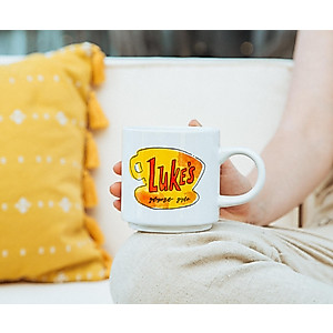 Gilmore Girls Luke's Diner Single Stackable Ceramic Mug | Coffee Cup For Espresso, Tea, Cocoa | Holds 13 Ounces