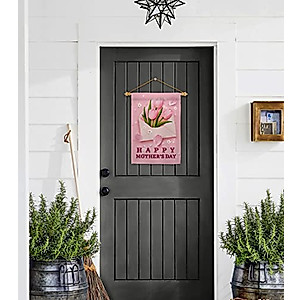 Ornament Collection Mommy Day Mail Garden Flag Set Wood Dowel Family Mother Mom Mama Grandma Love Flowers Parent Sibling Relatives Grandparent House Banner Small Yard Gift Double-Sided, Made in USA