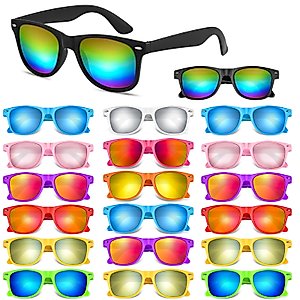 Morcheiong 40 Pack Neon Party Sunglasses Unisex Retro Style Party Favors Birthday Beach Pool Party Supplies, 10 Colors