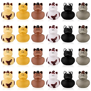 Hungdao 24 Pcs Horse Rubber Duck 2.36 Inch Bucking Horse Ducks Small Ducks Pool Float Bath Decor Gift for Horse racing festival Boys Girls Classroom Prizes Baby Shower Party Favors