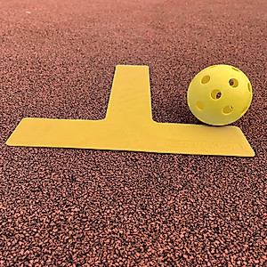 Eco Walker Court Lines Marker Kit Throw Down Markers Create Your Own Mini Pickleball Tennis Court (RED-Yellow)