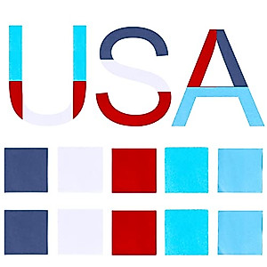 Exquiss 2000pcs 4th of July National Day Patriotic Tissue Paper Squares (2”) for DIY Patriotic Crafts Red White Blue USA American Independence Day for Kids Favors Classroom Home Activity Art Projects