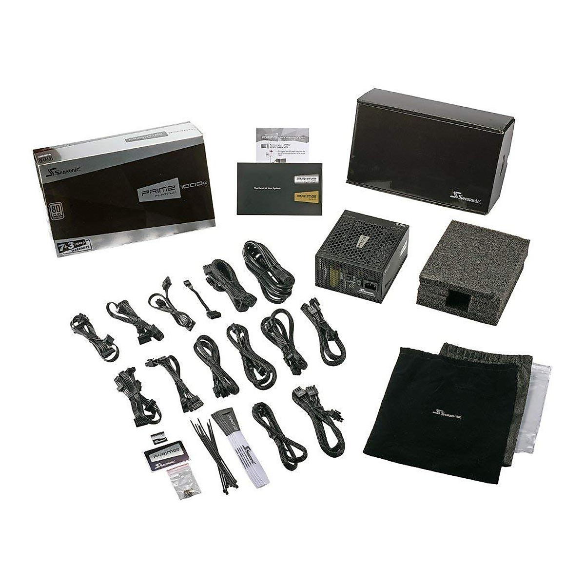 Seasonic PRIME 1300 Platinum SSR-1300PD 1300W 80+ Platinum ATX12V & EPS12V Full Modular 135mm FDB Fan Power On Self Tester Power Supply