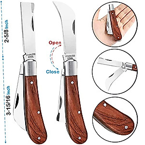 Garden Grafting Tool Kit for Fruit Trees,Includes Grafting knife Grafting Buddy Tape Twist Tie for Plant