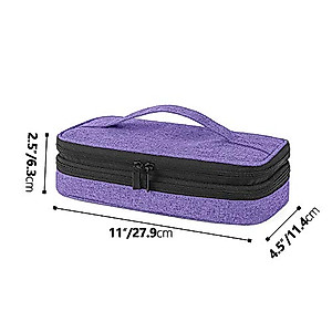 Teamoy Double-Layer Stethoscope Case-Compatible with Littmann Classic III/Cardiology IV, ADC, Omron Stethoscope,Stethoscope Carrying Case Storage Bag for Accessories,Purple