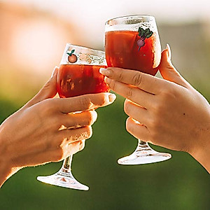 Simply Charmed Wine Glass Magnets - Fruit and Vegetable Magnetic Wine Glass Charms for Stemless Glasses - Set of 12 Drink Markers