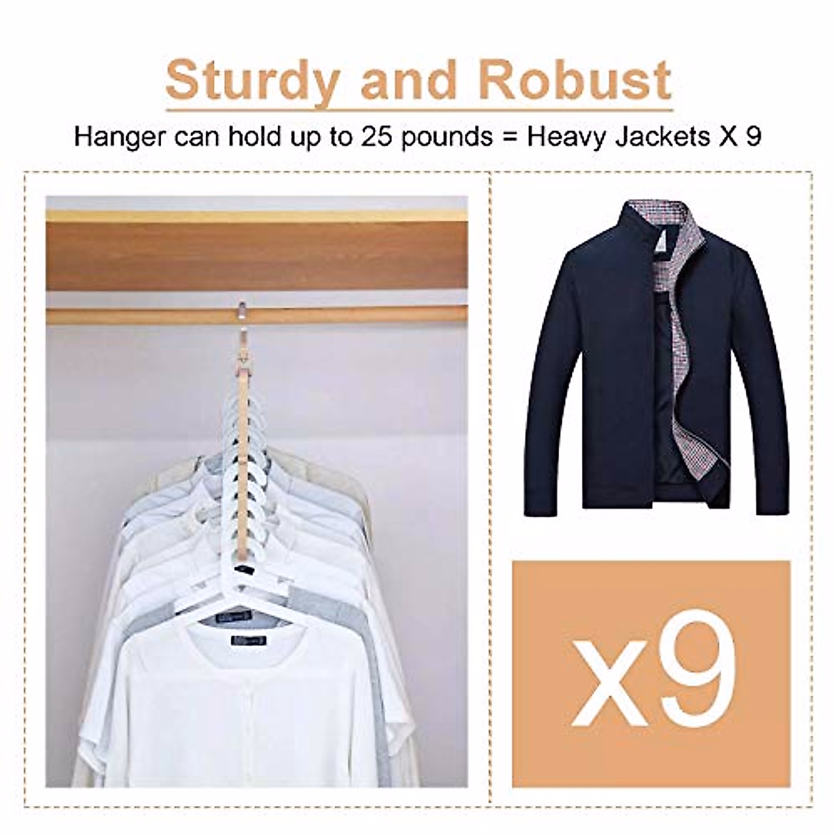 S-Lifeeling 5pcs Wardrobe Space Saver Magic Clothes Closet Storage Hanger Organizer Random Clour