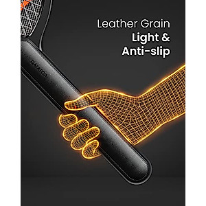 GAIATOP Electric Fly Swatter, 3000V Battery Powered Handheld Fly Zapper, 3-Layer Protection Grid Bug Zapper Racket for Home Bedroom Kitchen Office Backyard Patio Indoor Outdoor