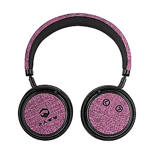 Paww PureSound Headphones - Over the Ear Bluetooth Fashion Headphones – Hi Fi Sound Quality Longer Playtime - For Calls Movies & More (Cerise Pink) (Renewed)