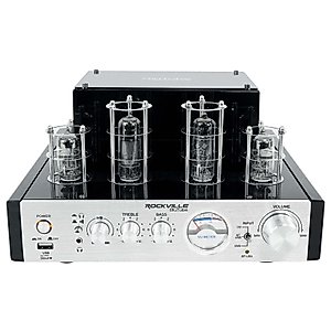 Rockville BluTube 70W Tube Amplifier Home Theater Stereo Receiver with Bluetooth, USB - Perfect for Audiophile Music, Home Theater & Gaming