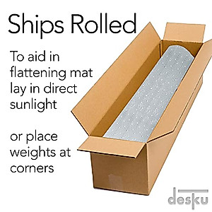 DeskU Office Desk Chair Mat - for Hard Floors, Clear Swirl Spiral Pattern, 46 Inches x 60 Inches, Made in The USA