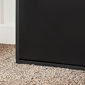 SoBuy Entryway Shoe Bench Shoe Cabinet with Folding Padded Seat & Flip-Drawer, Narrow Shoe Rack, Black, FSR95-SCH