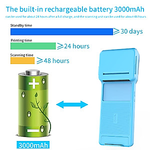 symcode POS Receipt Printer 58mm Thermal Receipt Printer Bluetooth Handheld POS Machine Receipt Printer,Mobile POS Portable Back Clip Receipt Printer for Sales Retail Print