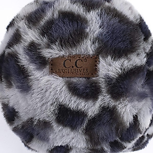 C.C Exclusives Leopard Earmuff with Faux Fur(EM-2364) (Grey-Leopard)