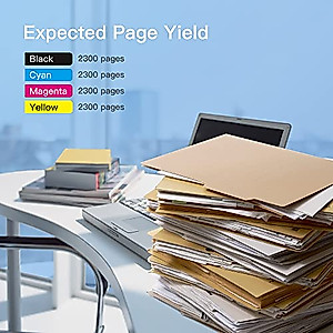 GPC Image Flex 410A 410X M477fdw M477fnw Toner Compatible Toner Replacement for HP 410A 410X CF410A Compatible with Color Laserjet Pro MFP M477fdw M477fnw M477fdn M452dn M452nw M452dw Printer(4 Pack)