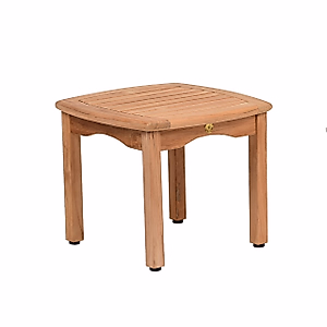 Amazonia Lincoln 1-Piece Outdoor Square Side Table | Teak Wood | Ideal for Patio and Indoors, 20 x 20