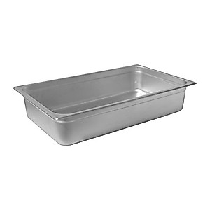 Chef's Supreme 4" Deep Full Size Stainless Steam Table Pan, Each… (4" Deep)