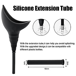 Oegteis Female Urinal and Pee Cloth, Female Urination Device, Reusable Silicone Female Urinal, Portable Urinal Allows Women to Pee Standing Up, Portable Women Urinal Suitable for Outdoor Activities