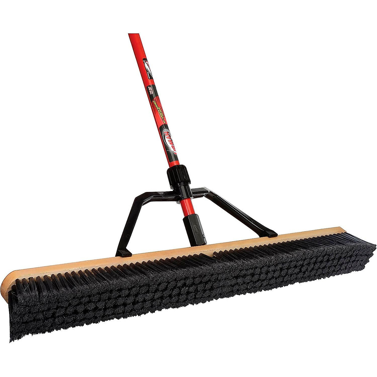 Libman Black Recycled PET Heavy Duty Push Broom with Handle