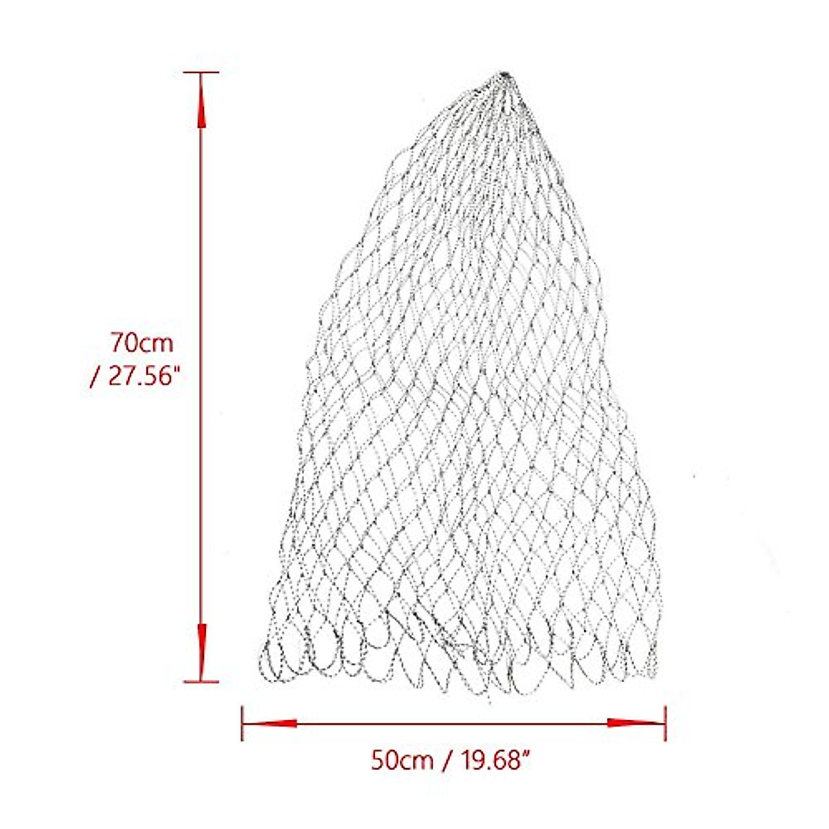 Fishing Landing Net, Fishing Net Replacement with Dia 40/50/60cm, Mesh Fishing Replacement Net for Freshwater Saltwater Fishing without Handle (50)