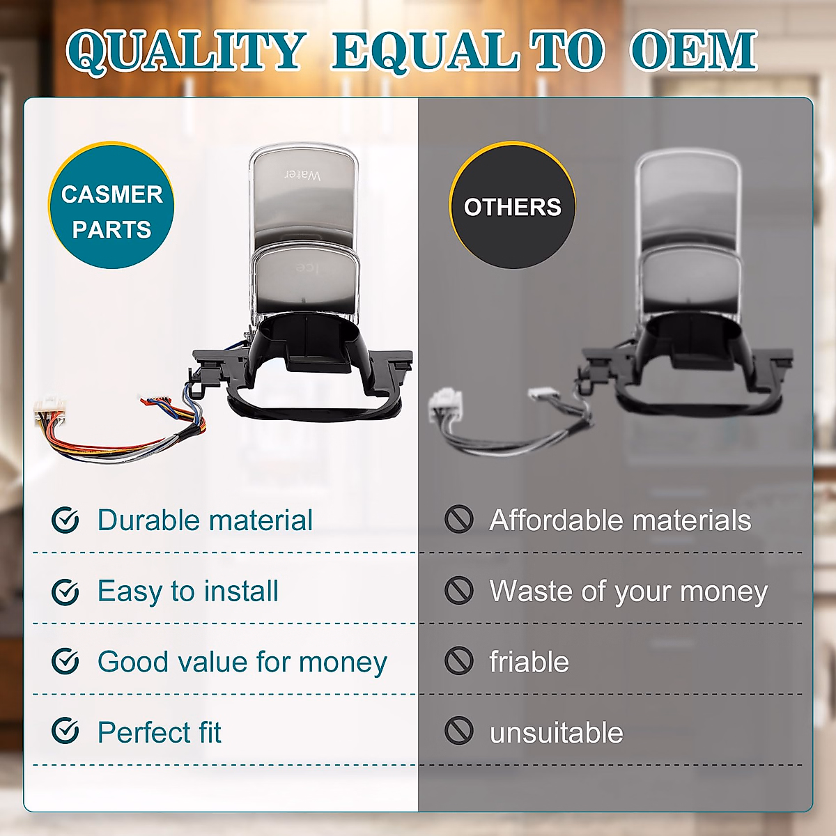DA97-12628N Refrigerator Lever Dispenser Assembly For RF31FMEDBSR/AA-03 RF31FMEDBWW/AA-00 Refrigerator Water and Ice Dispenser Lever Compatible with Samsung Refrigerator Part