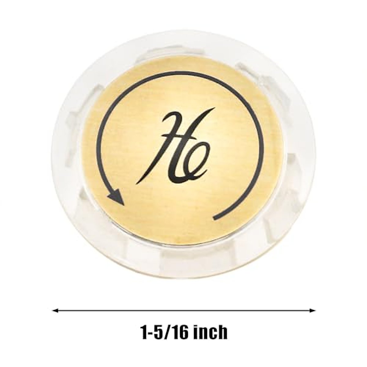 CChiai 4PCS 1-3/16 Inch Inner Diameter Faucet Index Buttons Universal Hot and Cold Bathroom Sink Handle Buttons Acrylic Bathtub Faucet Handle