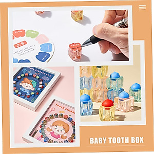 Hohopeti Baby Kit 1 Set Box Milk Teeth Storage Box Baby Keepsake Box Kids Keepsake Box Collection Container Baby Keepsake Case Baby Organzier Baby Teeth Keepsake Box